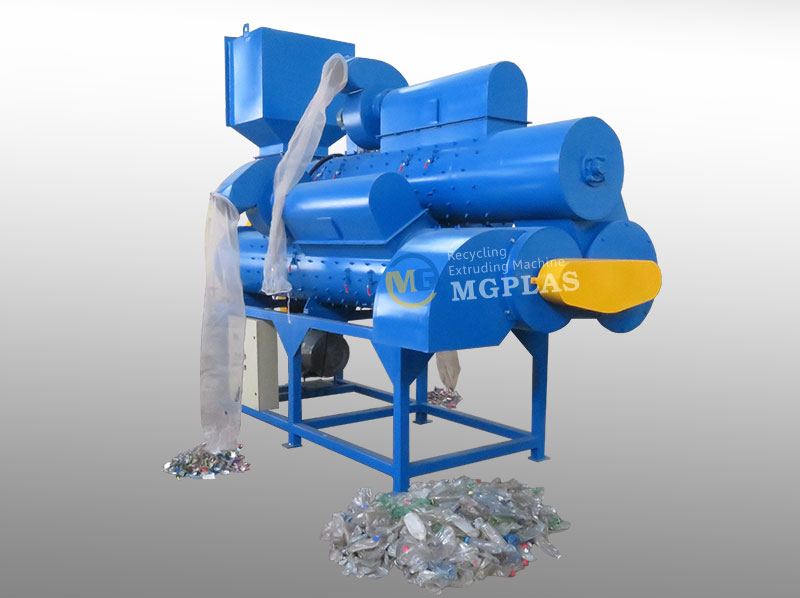Big Capacity PET PE Plastic Bottle 3 Barrel Label Removing Machine, 99% ...